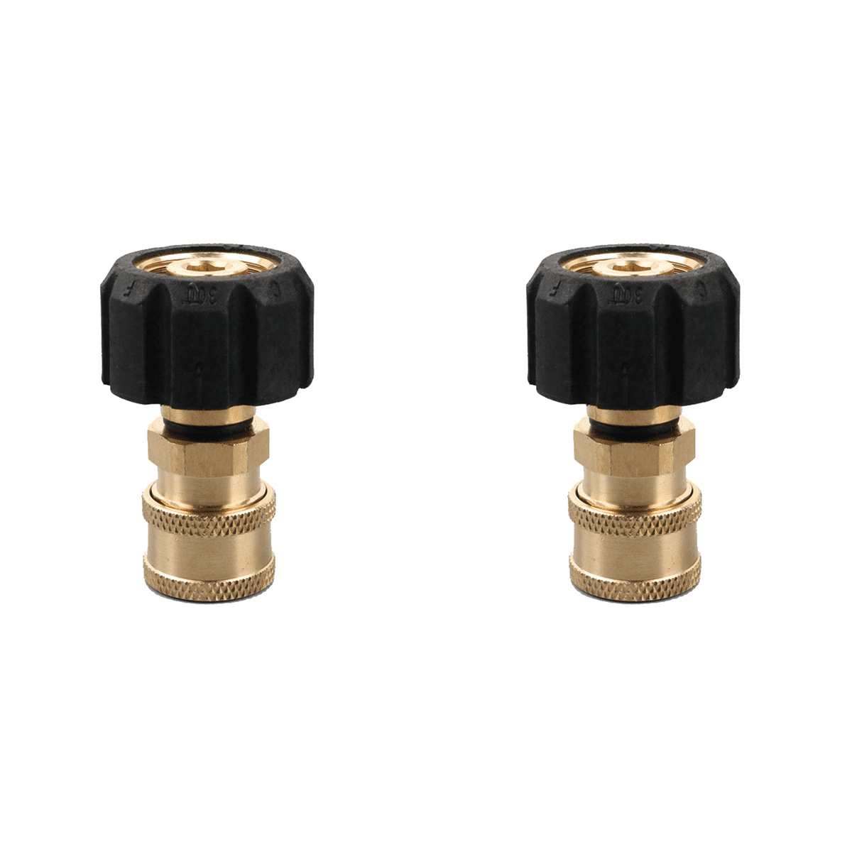 2Pc 1/4 to M22 Quick Connector High Pressure Car Washer Quick Coupling ...