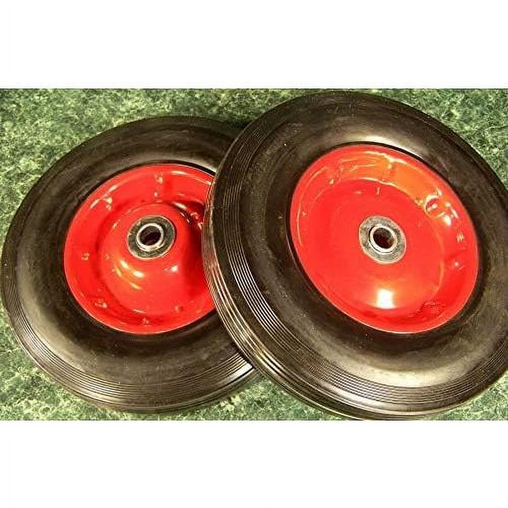 2Pc 10" Inch Solid Rubber Dolly Wheels Tire Rim Wheel Hard Heavy Duty Cart - Walmart.com