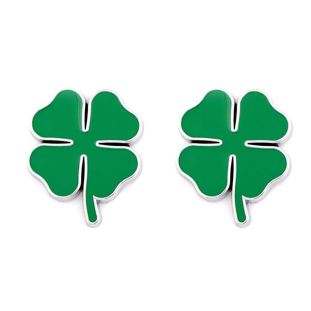 2Pc 3D Four Leaf Clover/Lucky Clover Chrom Metal Car Styling Emblem ...