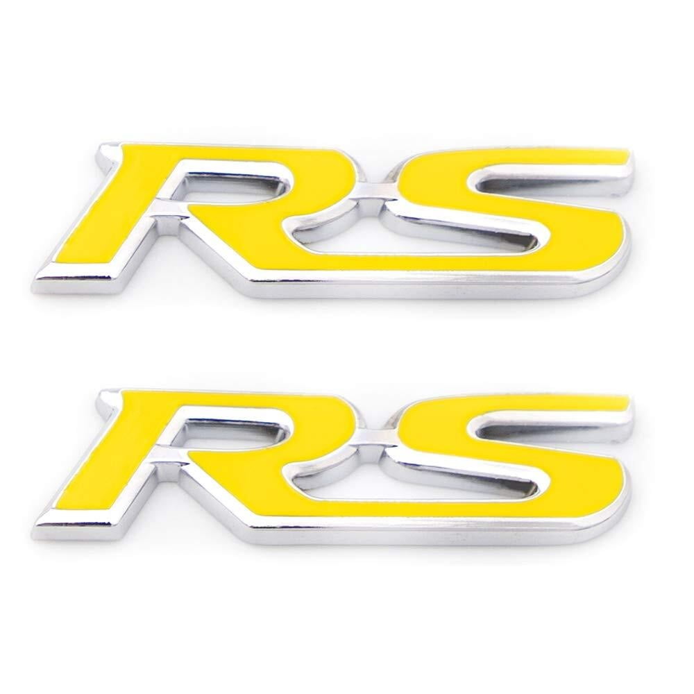 2Pc 3D RS Emblem Front Grill Badge Decal Sticker Logo Compatible with ...