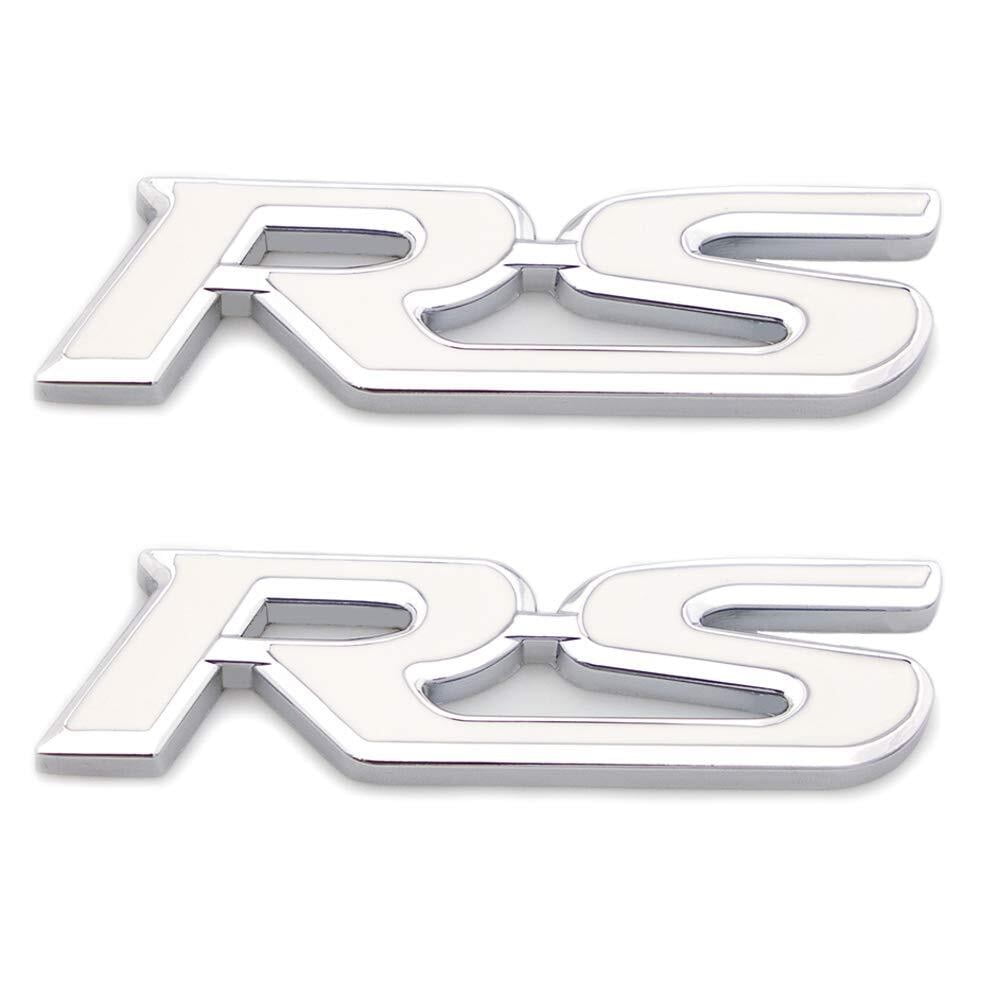 2Pc 3D RS Emblem Front Grill Badge Decal Sticker Logo Compatible with ...