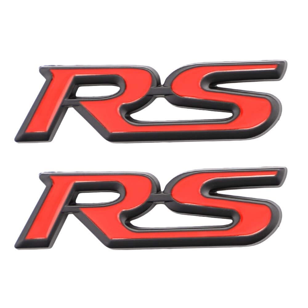 2Pc 3D RS Emblem Front Grill Badge Decal Sticker Logo Compatible with ...