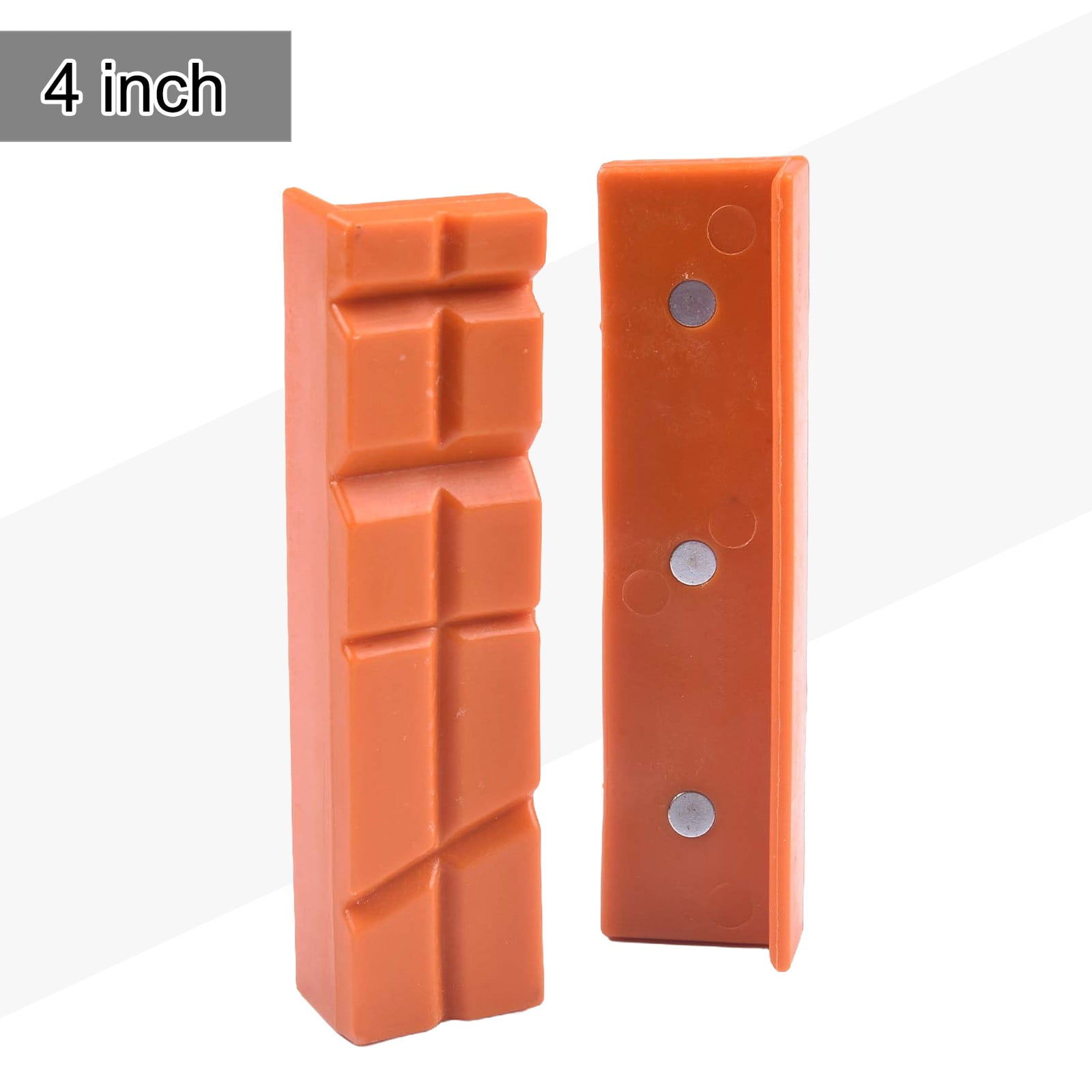 2Pc 4/5/6 Inch Magnetic Soft Pad Jaw Rubber for Metal Vise Bench ...