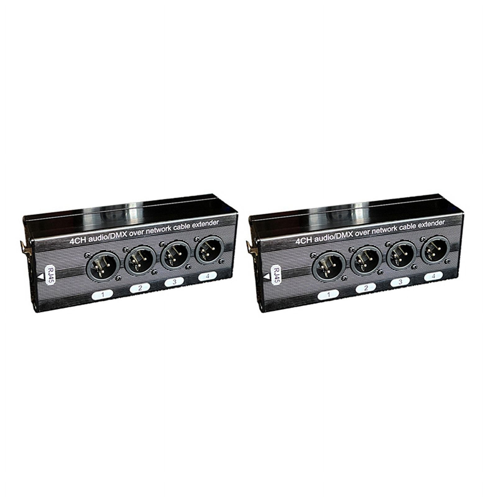 2Pc 4-Channel 3-Pin XLR Audio and over Network Cable Extender, DMX512 ...