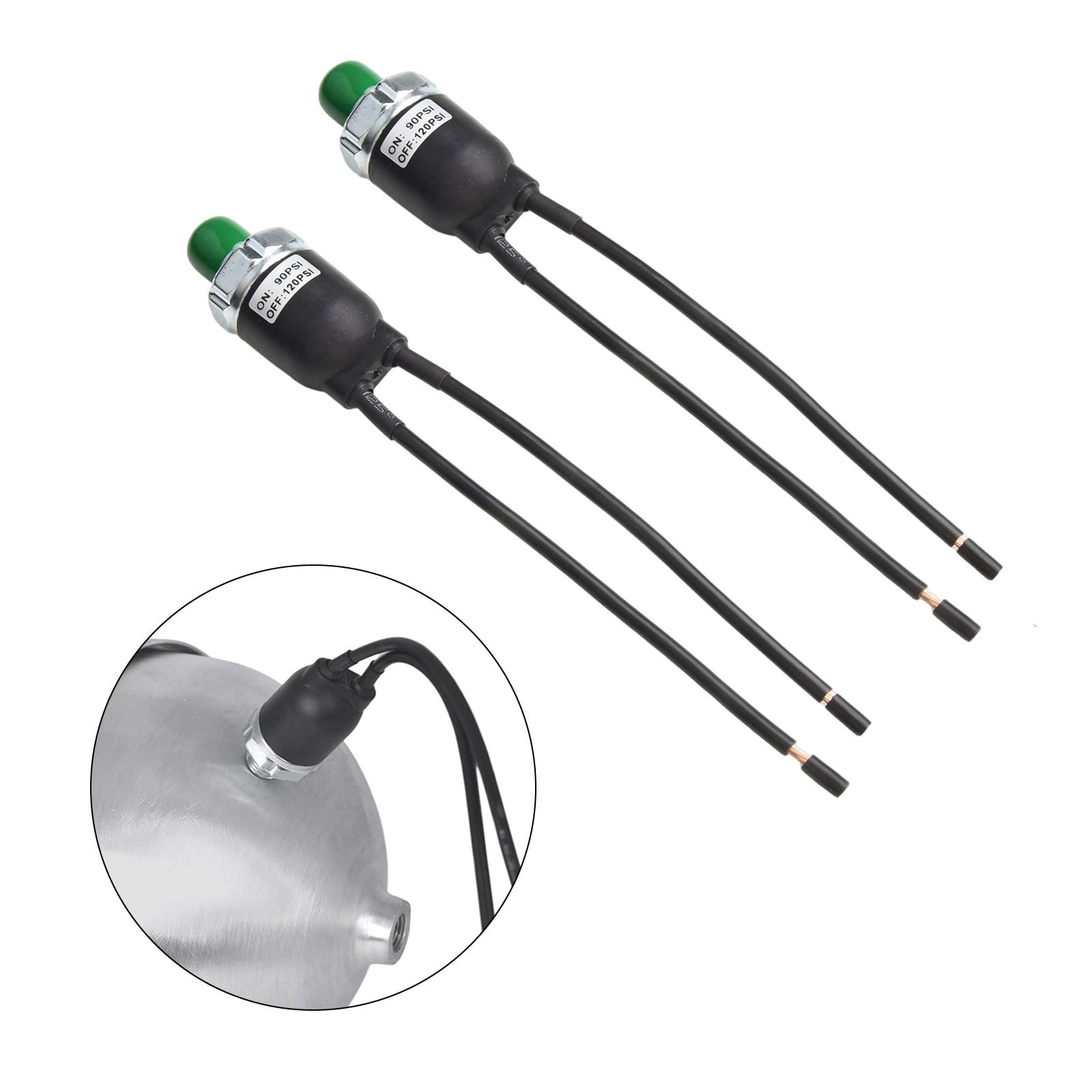2PC 90-120PSI 1/4NPT Air Compressor Pressure Switch Air Tank Pressure ...
