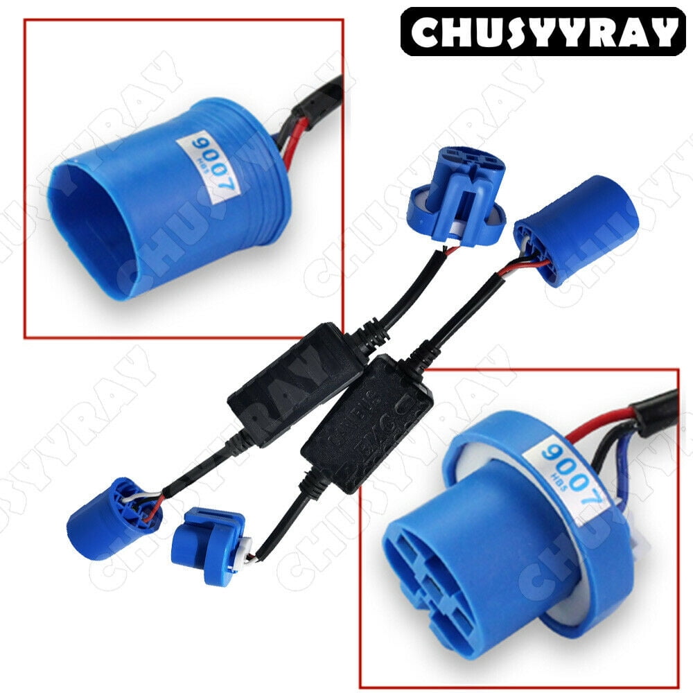 2Pc 9007 LED Headlight Canbus Error Free Anti Flicker Flash Resistor ...