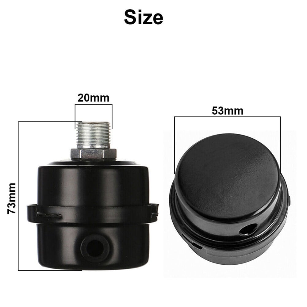 2Pc Air Compressor Metal Filter Intake Filter Noise Muffler Silencer 1/ ...