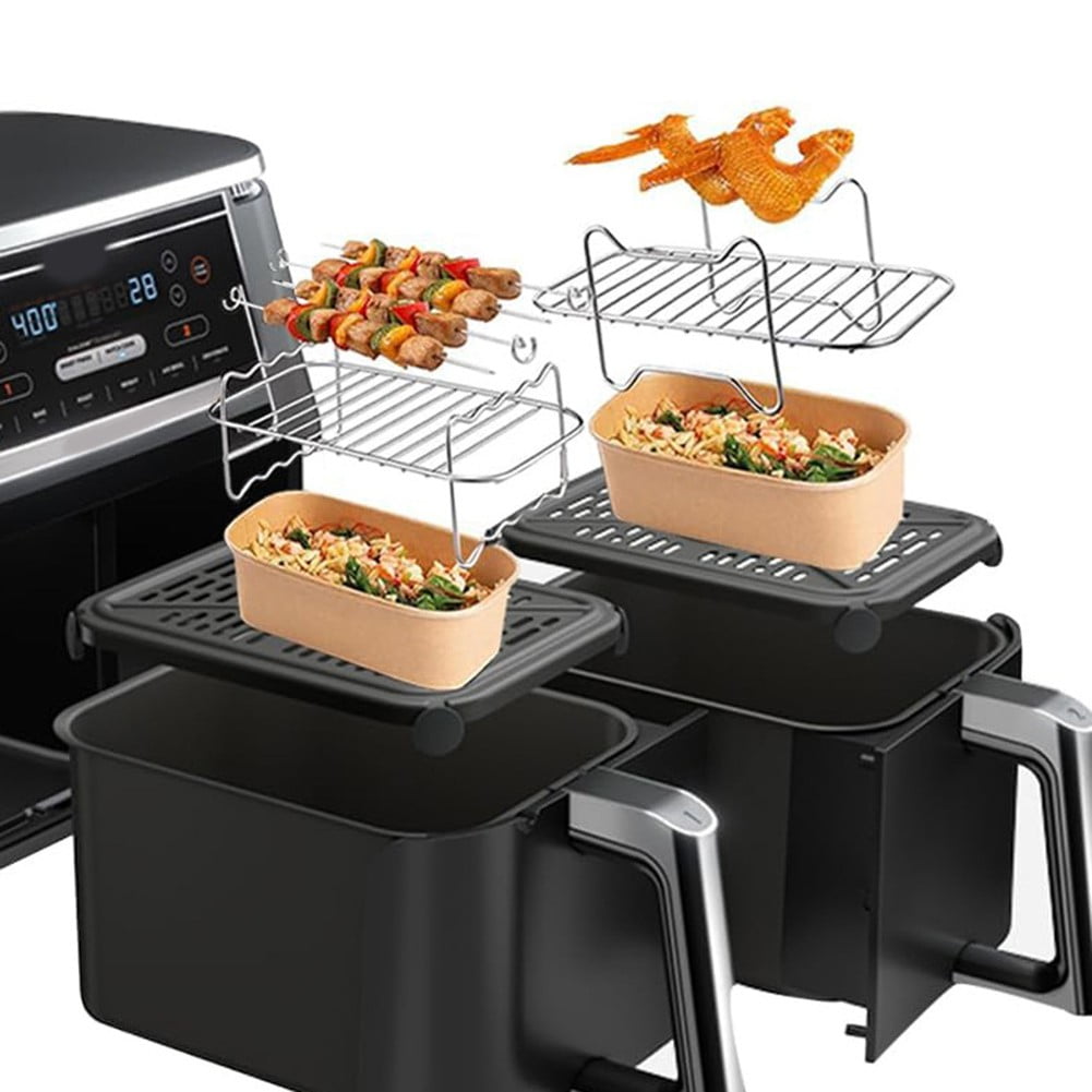 2Pc Air Fryer Grill Rack Set with Grill Stickair Fryer Grill Grid ...