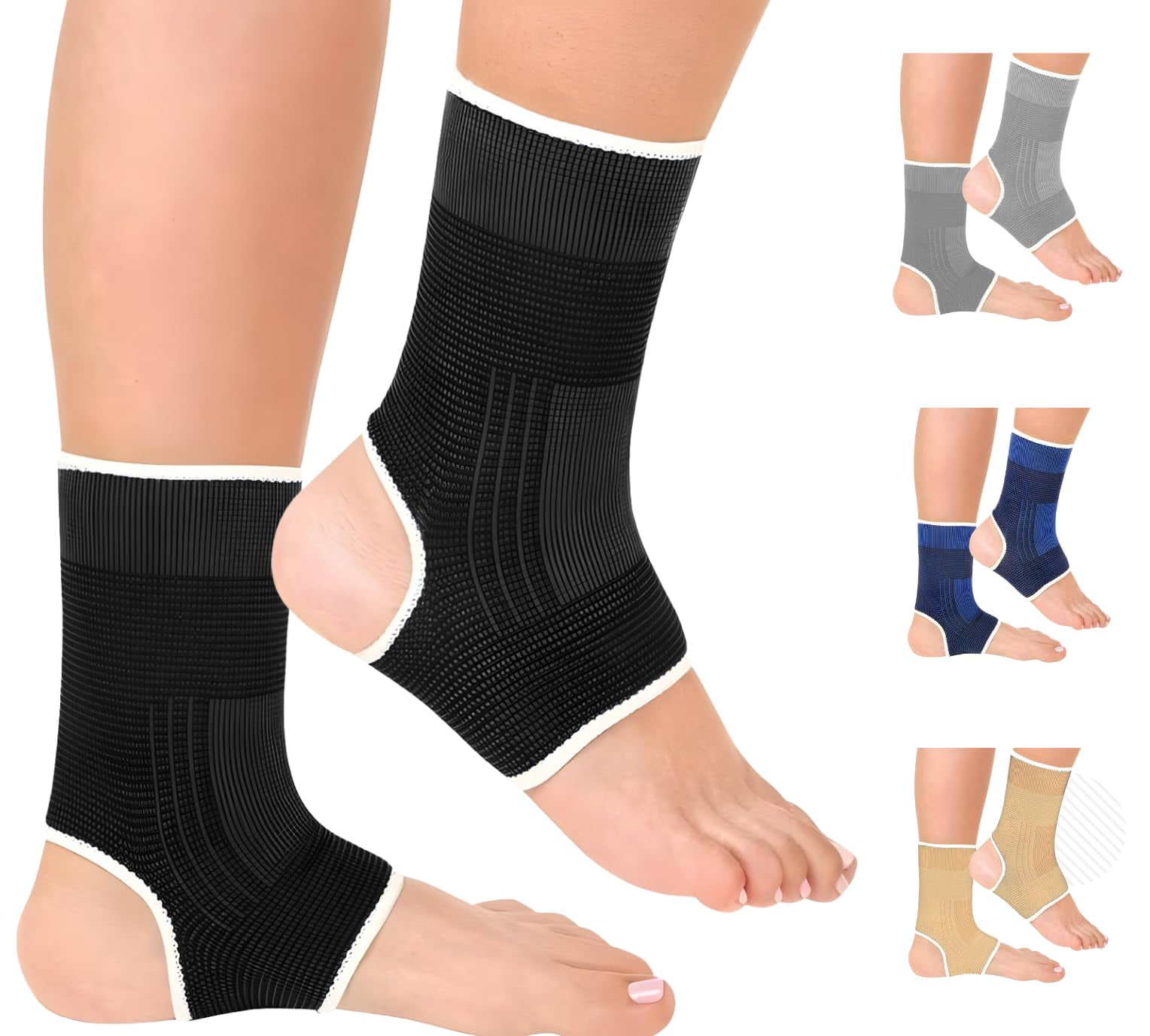 2Pc Ankle Brace Support Sleeve for Men Women kids and Adults Ankle ...