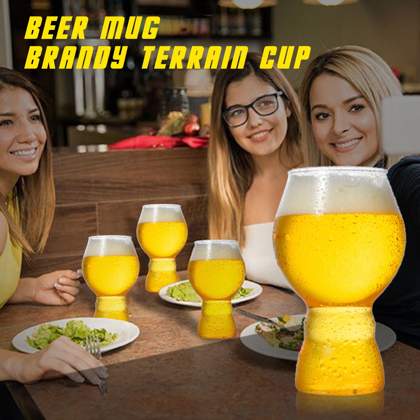 2Pc Brandy Terrain Beer Mug,Plastic Gel Beer Mug 2Pcs Brandy Terrain ...