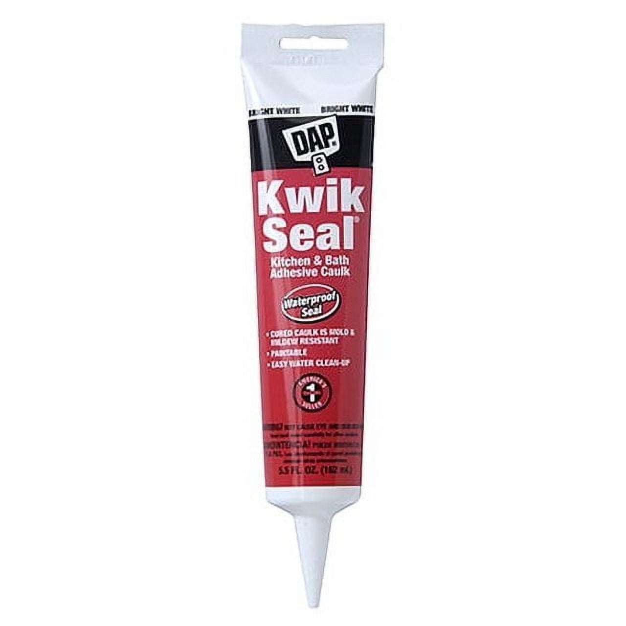 2Pc Dap Kwik Seal 5.5 Oz. White Kitchen & Bath Adhesive Caulk - Walmart.com