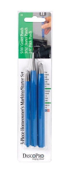 2Pc Dasco Pro High Carbon Steel Punch Set 3 pc - Walmart.com