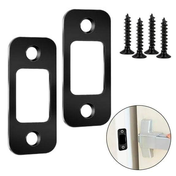 2Pc Door Mortice Latch Keep Tubular Latch Deadbolt Strike Plate With ...