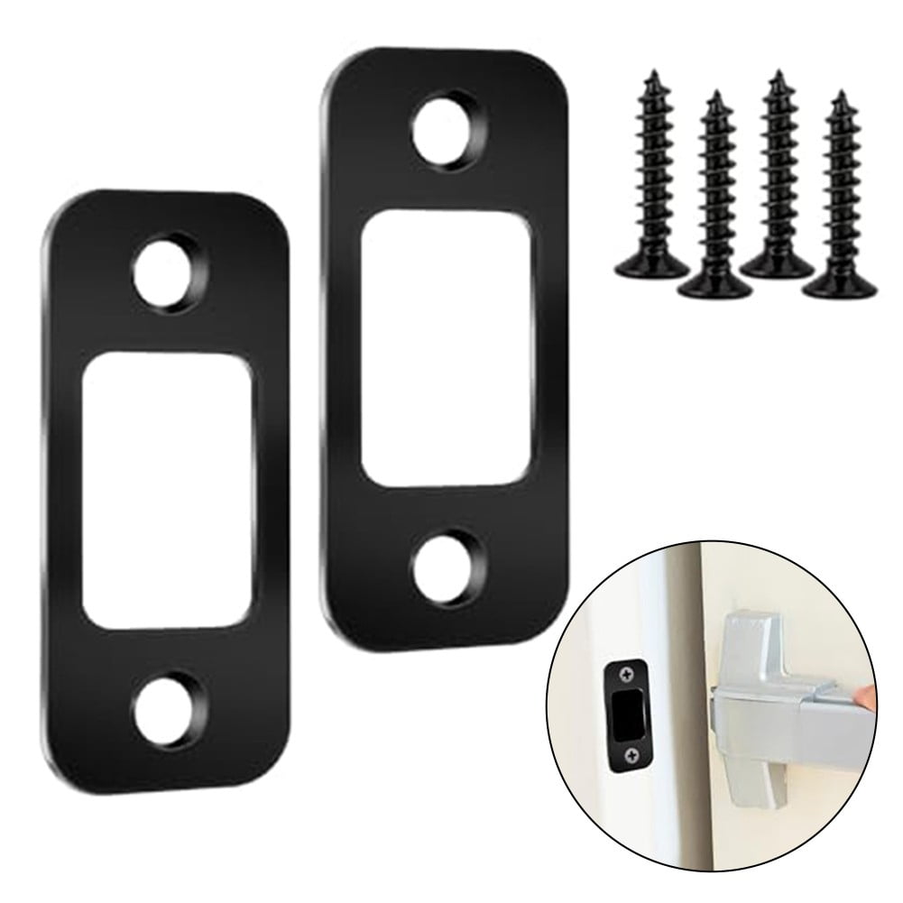 2Pc Door Mortice Latch Keep Tubular Latch Deadbolt Strike Plate With ...