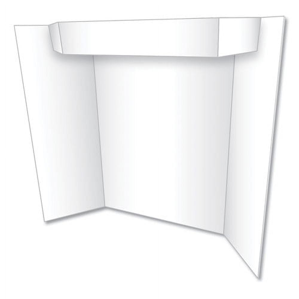 Eco Brites Two Cool Foldable Tri-Fold Poster Board, 24 x 36, White ...