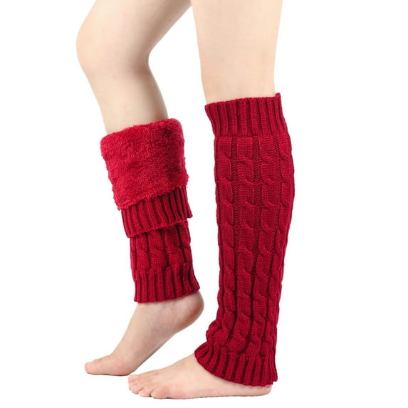 2Pc Fleece Extra Thick Warm Woolen Socks Warm Pile Socks Women S Leg ...