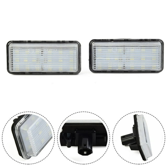 2Pc For Lexus For Toyota For Land Cruiser Auto LED License Number Plate ...