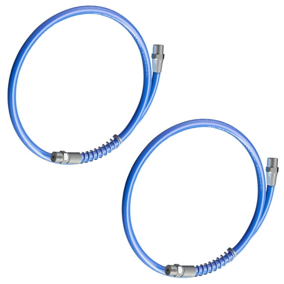 2Pc Heavy Duty Grease Guns Hose 10000PSI Flexible High Pressures ...