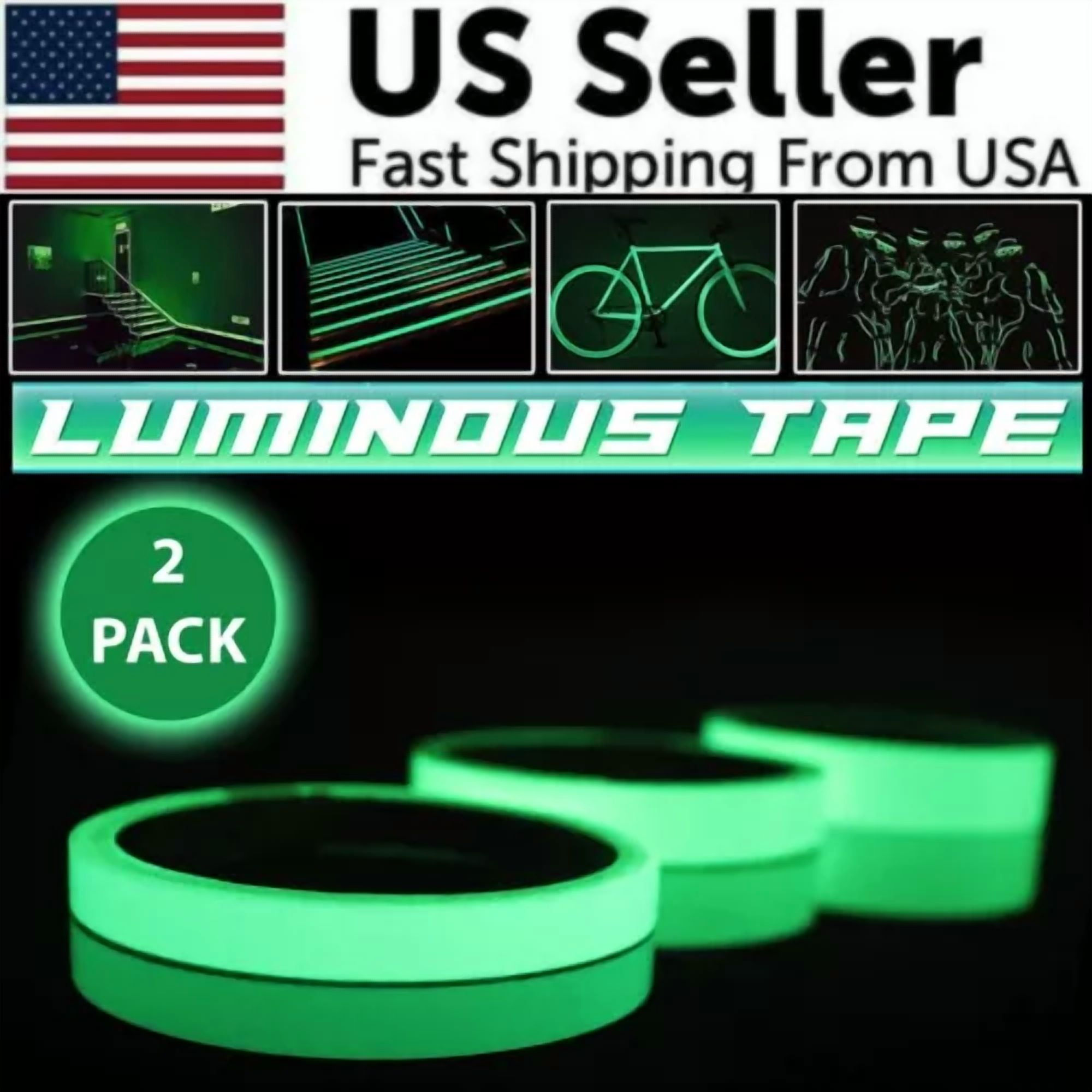 2Pc Luminous Tape Self Adhesive Glow In The Dark Wall Sticker ...