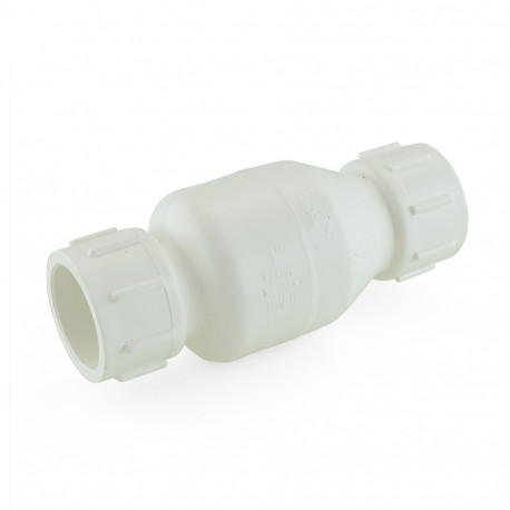 2Pc Matco-Norca 1" PVC Spring Check Valve, Solvent Weld, Sch. 40/80 ...