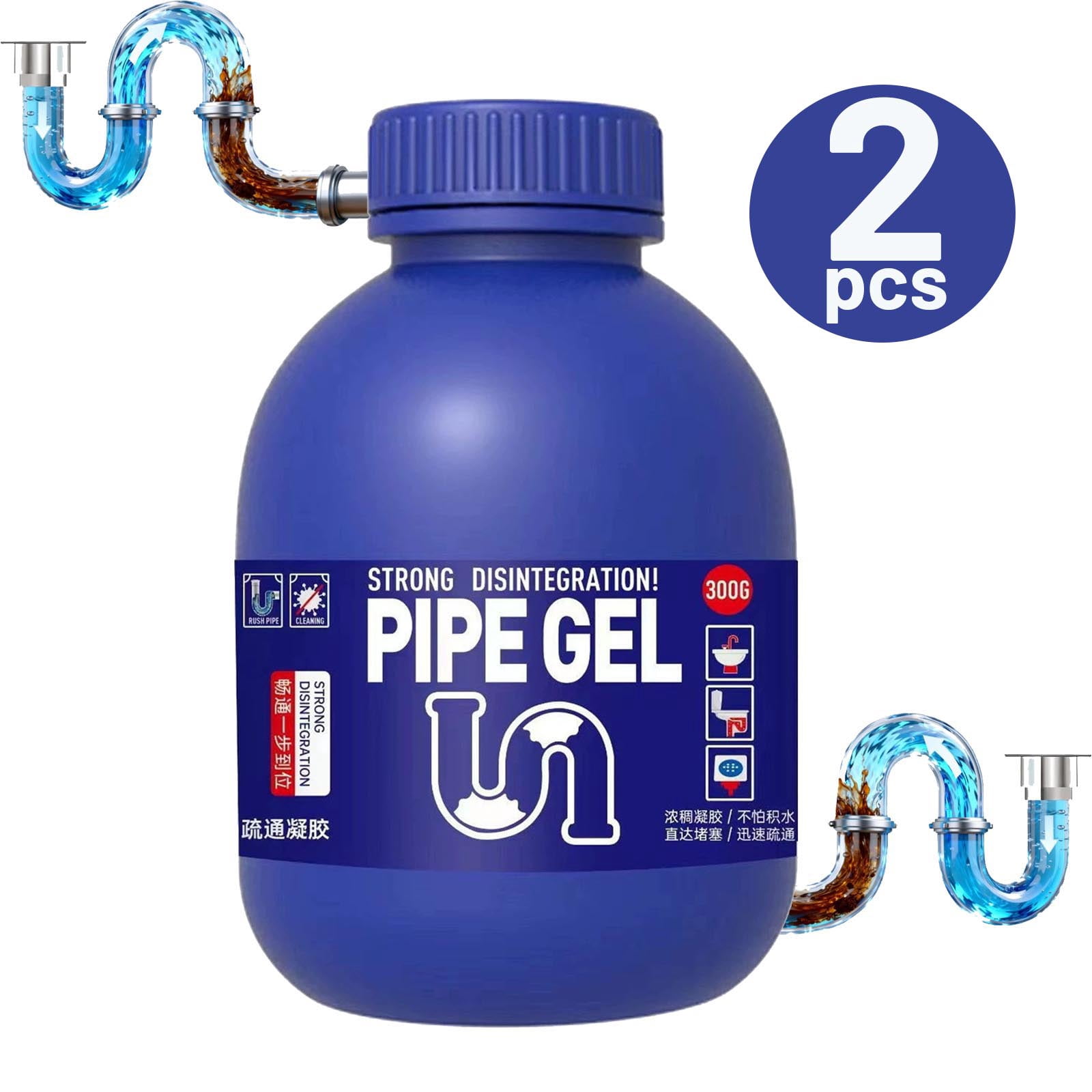 2Pc Pipe Bobo Drain Cleaner,Pickzone Pipe Bobo Drain Cleaner,Pipe Bomb ...