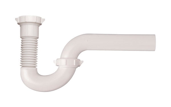 2Pc Plumb Pak Flex N Fix 1-1/2 - 1-1/4 in. D X 12 in. L Plastic P-Trap ...