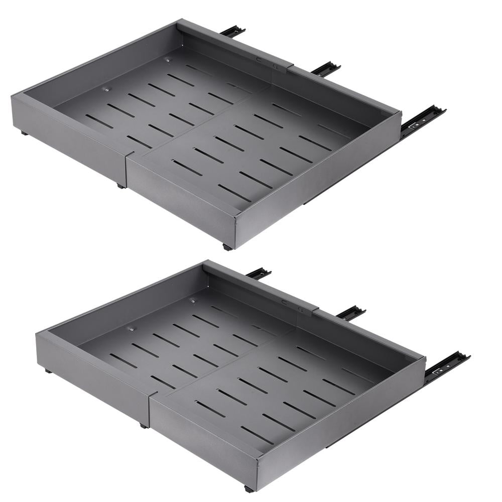 2Pc Pull Out Cabinet Organizer, Expandable Slide Out Storage Tray for ...
