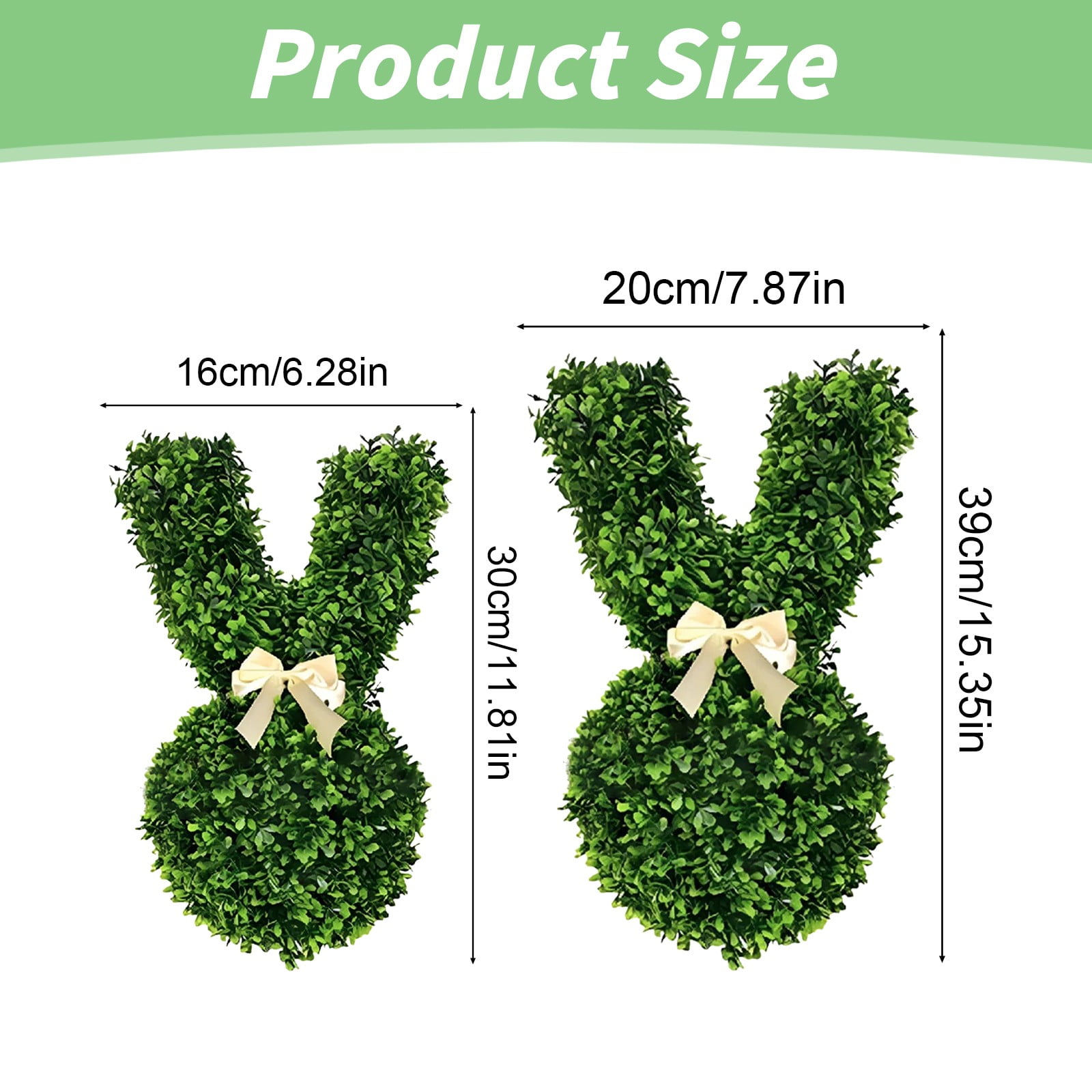 2Pc Rabbit Shaped Topiary Trees - Artificial Bunny-Bunny Topiary-Shaped ...