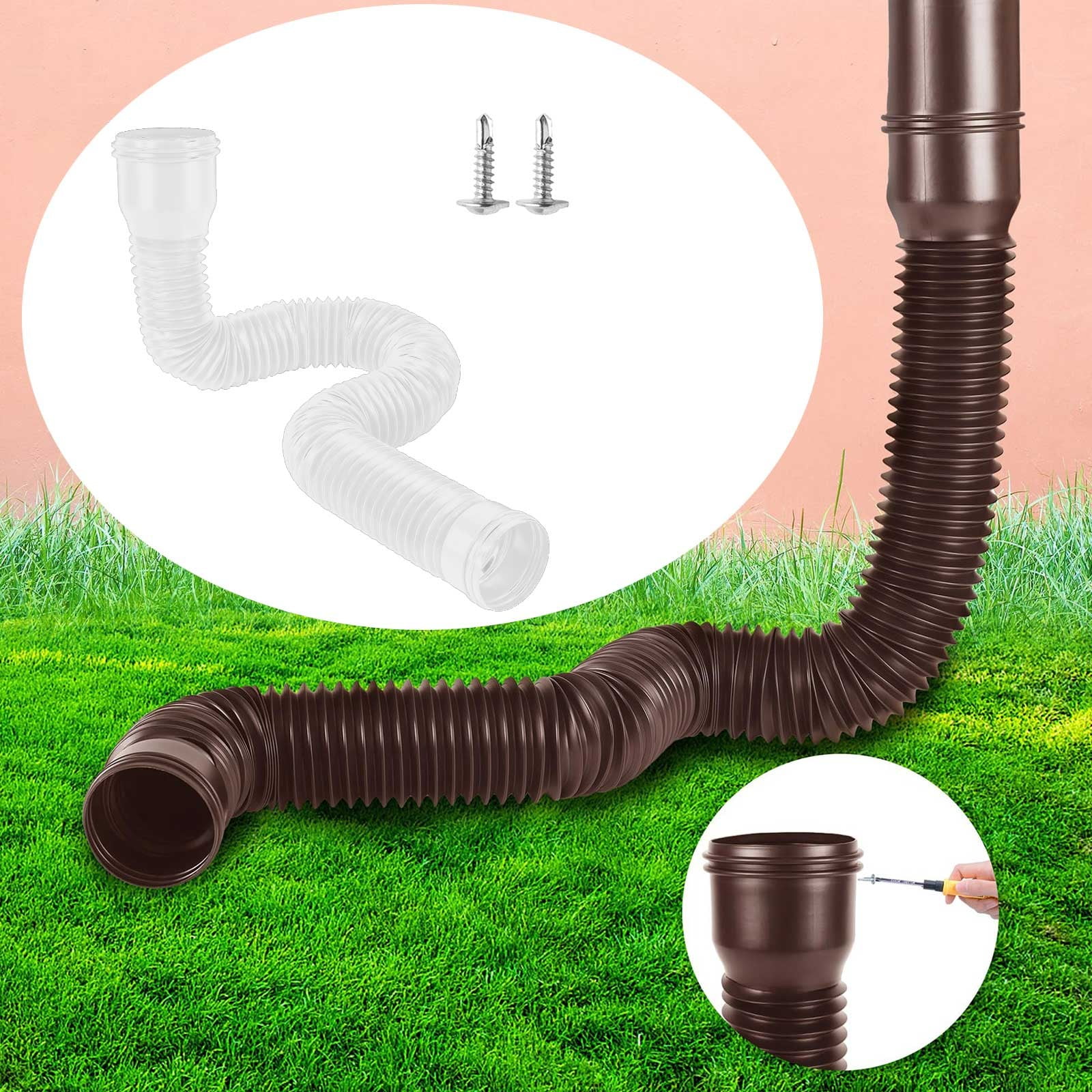 2Pc Rain Gutter Downspout Extensions for Downspout Diving, Downspout ...