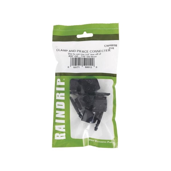 2Pc Raindrip For 1/4 in. Tubing Drip Irrigation Self-Piercing Clamp 5 ...