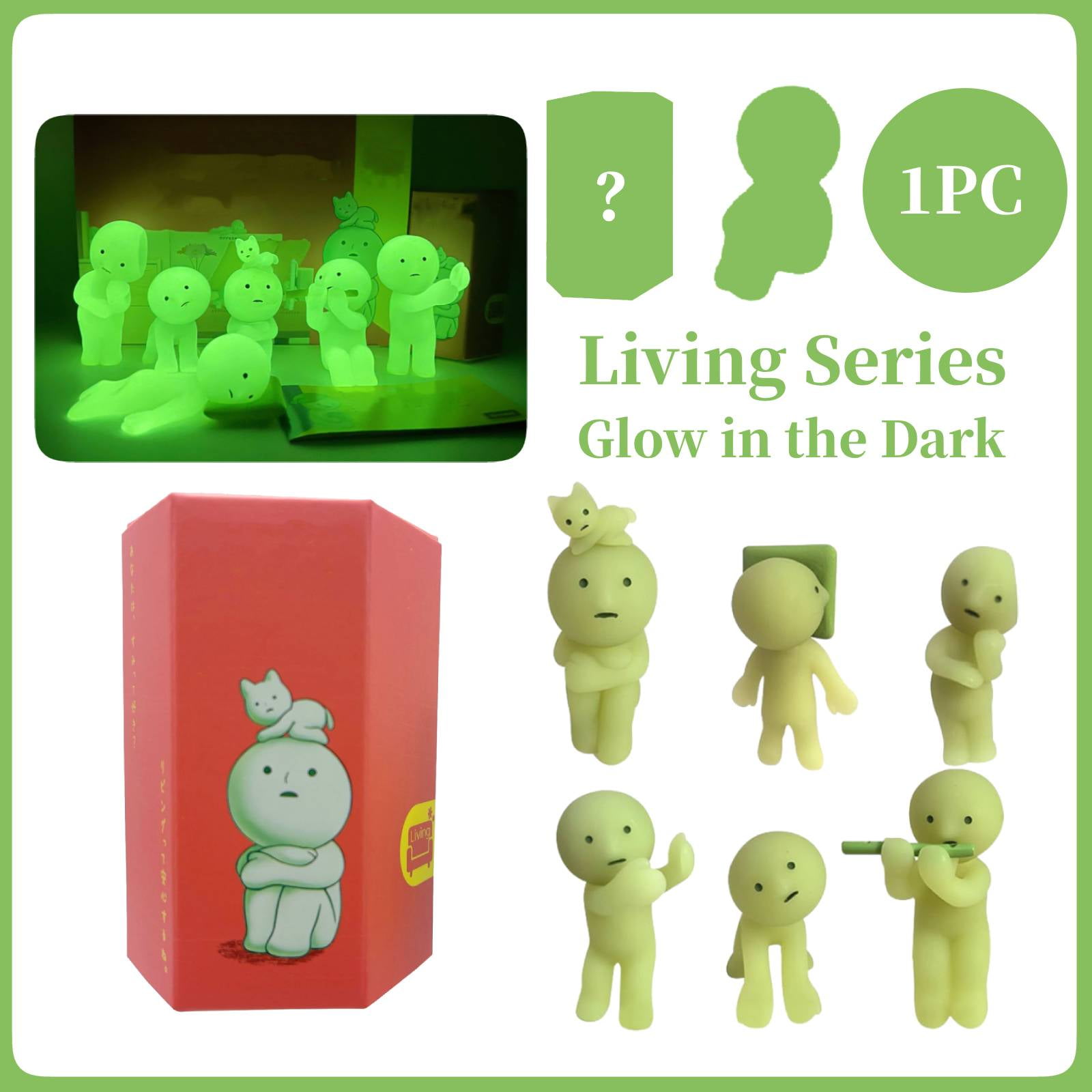 2Pc Random Smiski Living Series Smiski Hipper Smiski Glow in The Dark ...