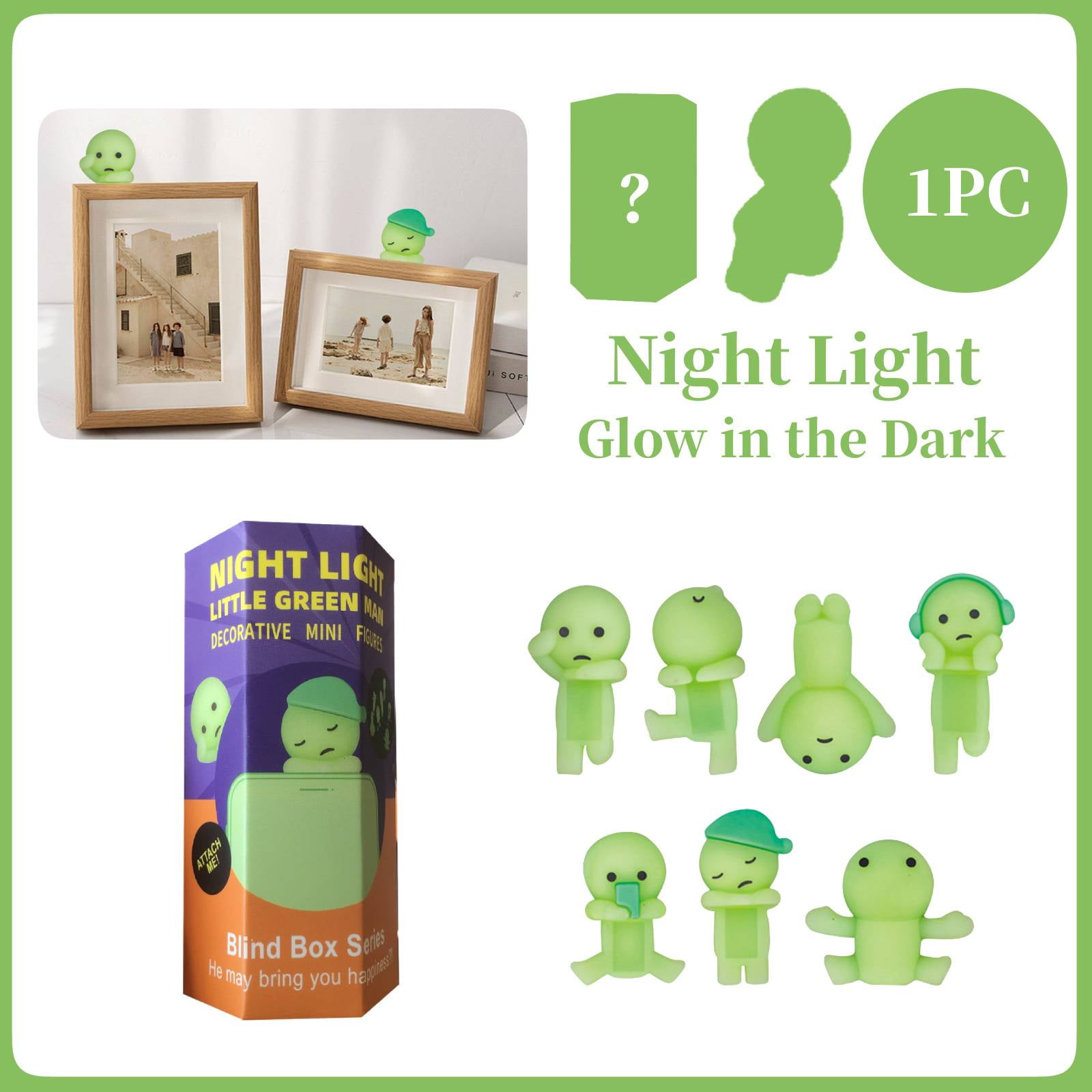 2Pc Random Smiski Night Light Series Smiski Hipper Smiski Glow in The ...