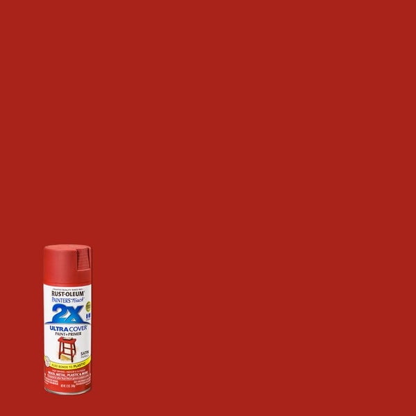 2Pc Rust-Oleum Painters Touch Ultra Cover Satin Paprika Spray Paint 12 ...