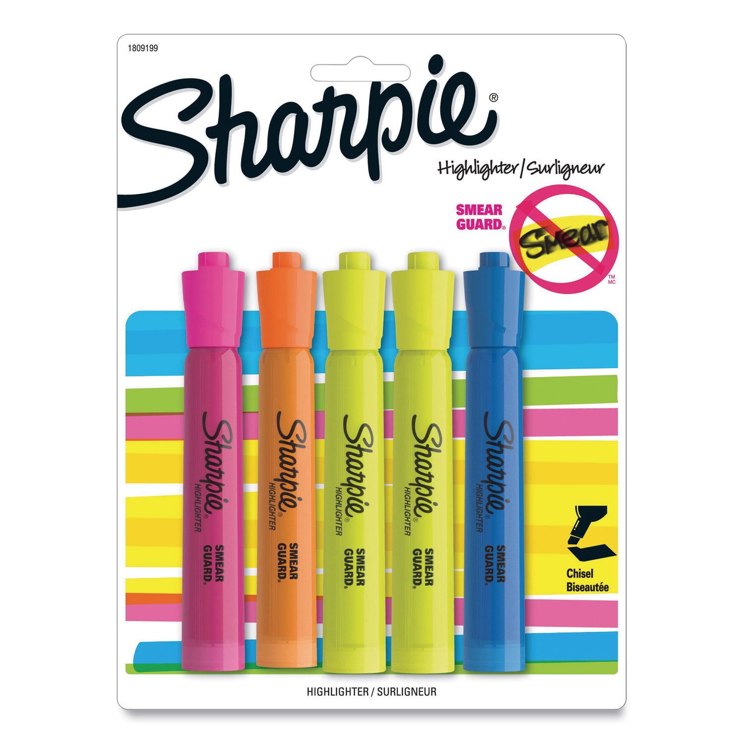 2Pc Sharpie Tank Style Highlighters Assorted Ink Colors, Chisel Tip ...