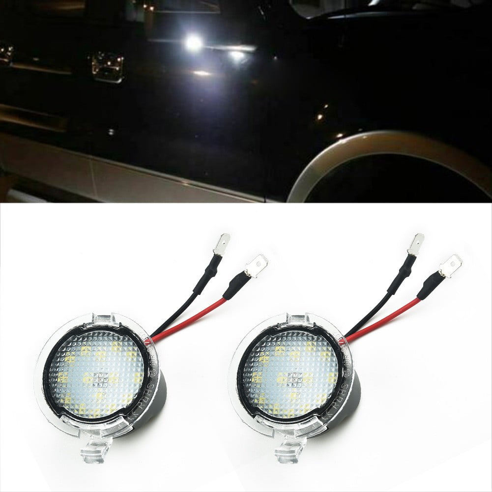 2Pc Side Mirror Puddle Light LED Lamp 6000K White For Ford F150 ...