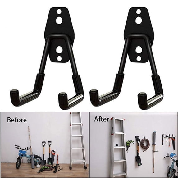 2Pc Small Square Steel Heavy-Duty Wall Hooks, 2 Packs Of Accessories ...