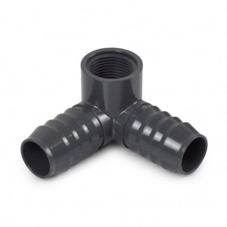 2Pc Spears 1" Barbed Insert x 3/4" Female NPT Side Outlet 90° PVC Elbow ...