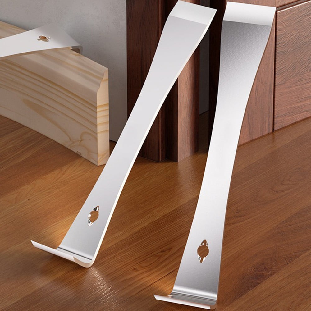 2Pc Stainless Steel Pry Bar Scraper Tool Set Flat Pry Nail Puller ...