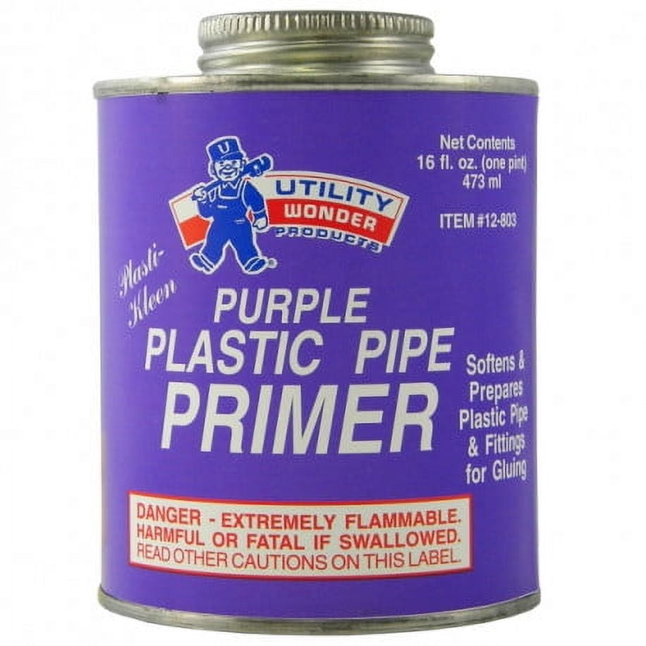 2Pc Utility 16 oz (1 pint) Purple PVC/CPVC Primer - Walmart.com