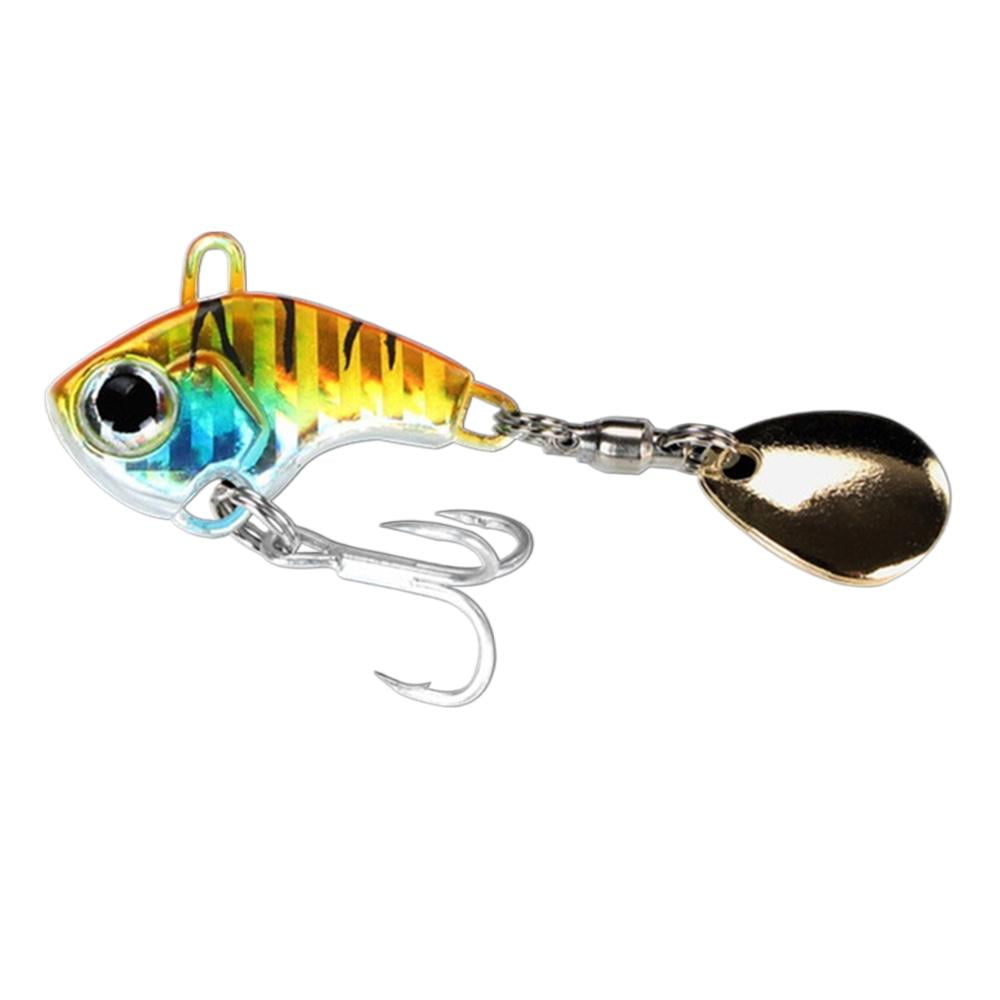2Pc Vibration Metal Rotary Fishing Lure Spoon Jigs Winter Trout Hard ...