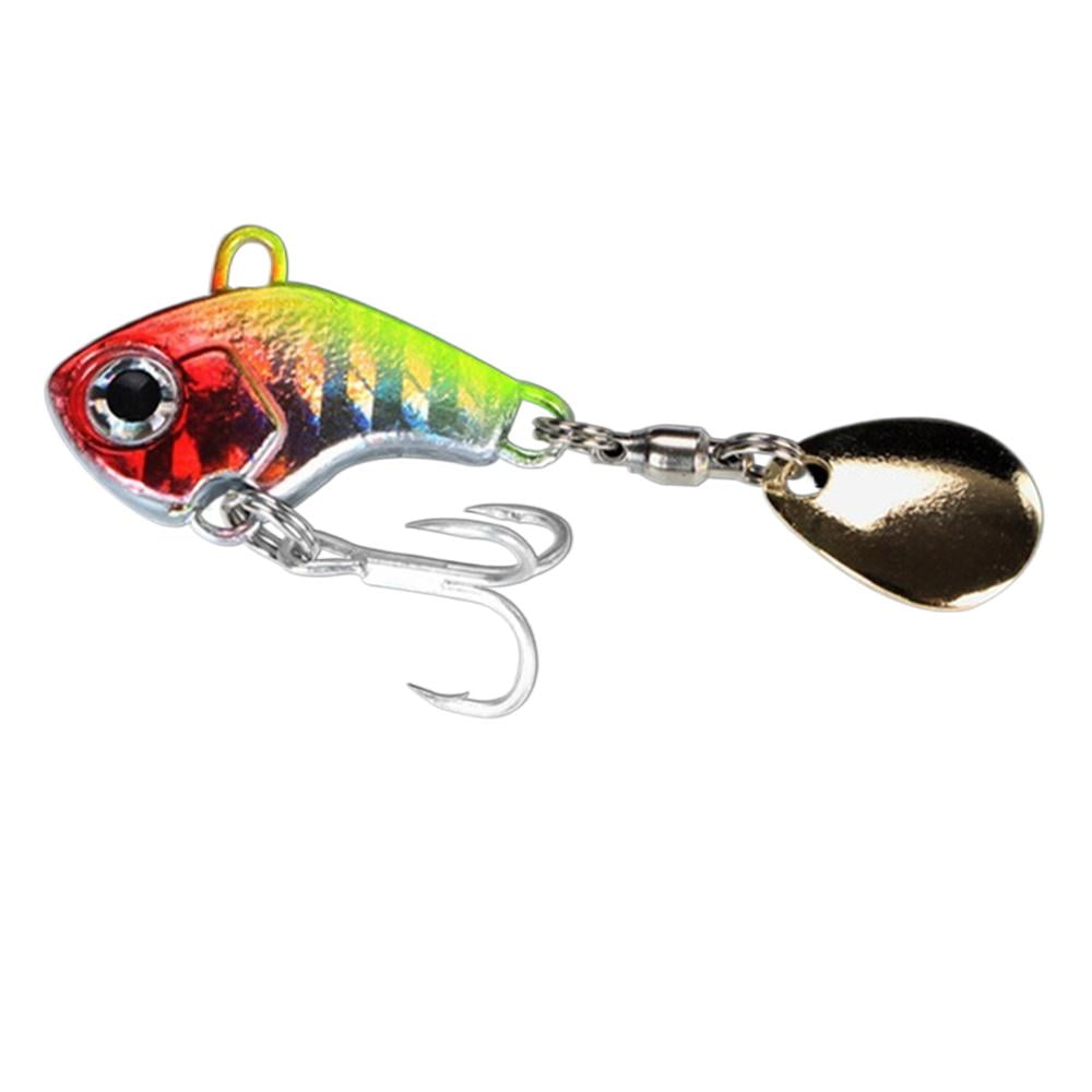 2Pc Vibration Metal Rotary Fishing Lure Spoon Jigs Winter Trout Hard ...