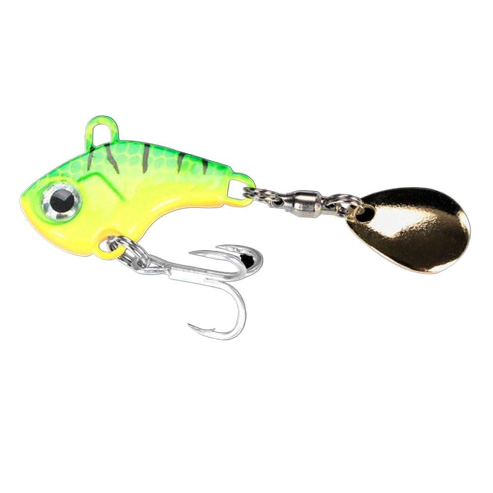 2Pc Vibration Metal Rotary Fishing Lure Spoon Jigs Winter Trout Hard ...