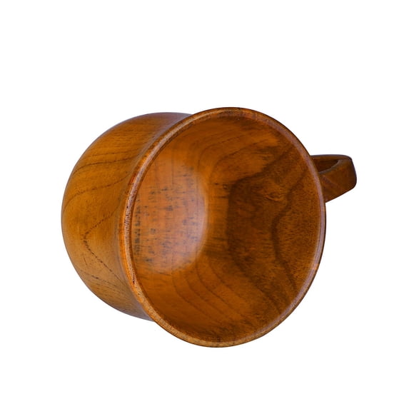 2Pc Wooden Tea Cup,Beer Color Juice Log Tea Cup Wooden Mug Natural ...
