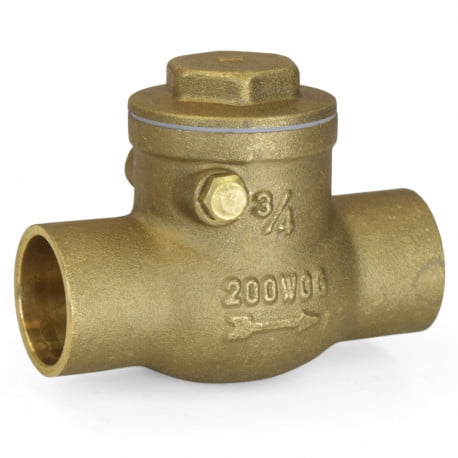 2Pc Wright Valves 3/4" Sweat (CxC) Swing Check Valve, Lead-Free ...