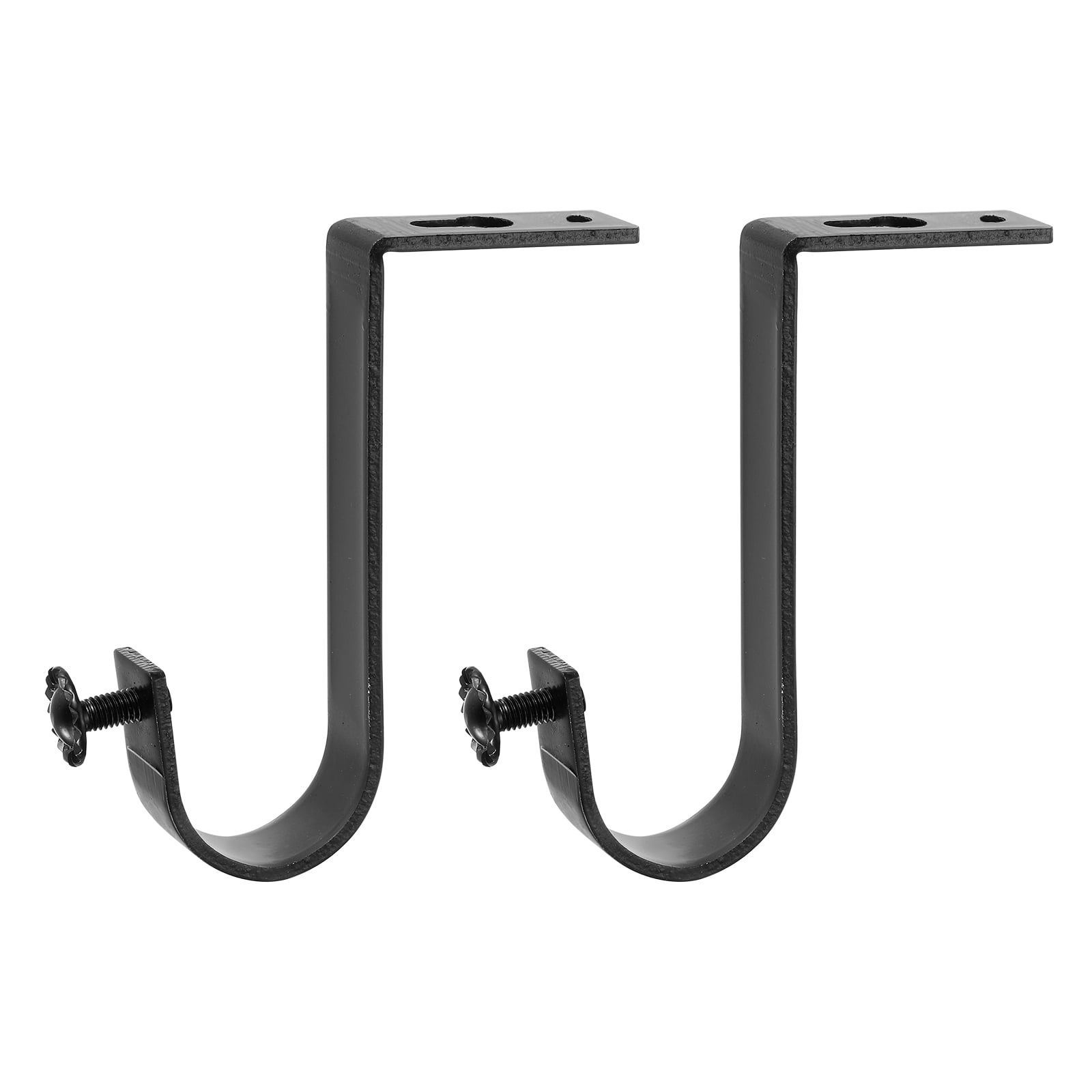 2Pcak Ceiling Mount Curtain Rod Brackets, Drapery Holder for 1 Inch Rod ...