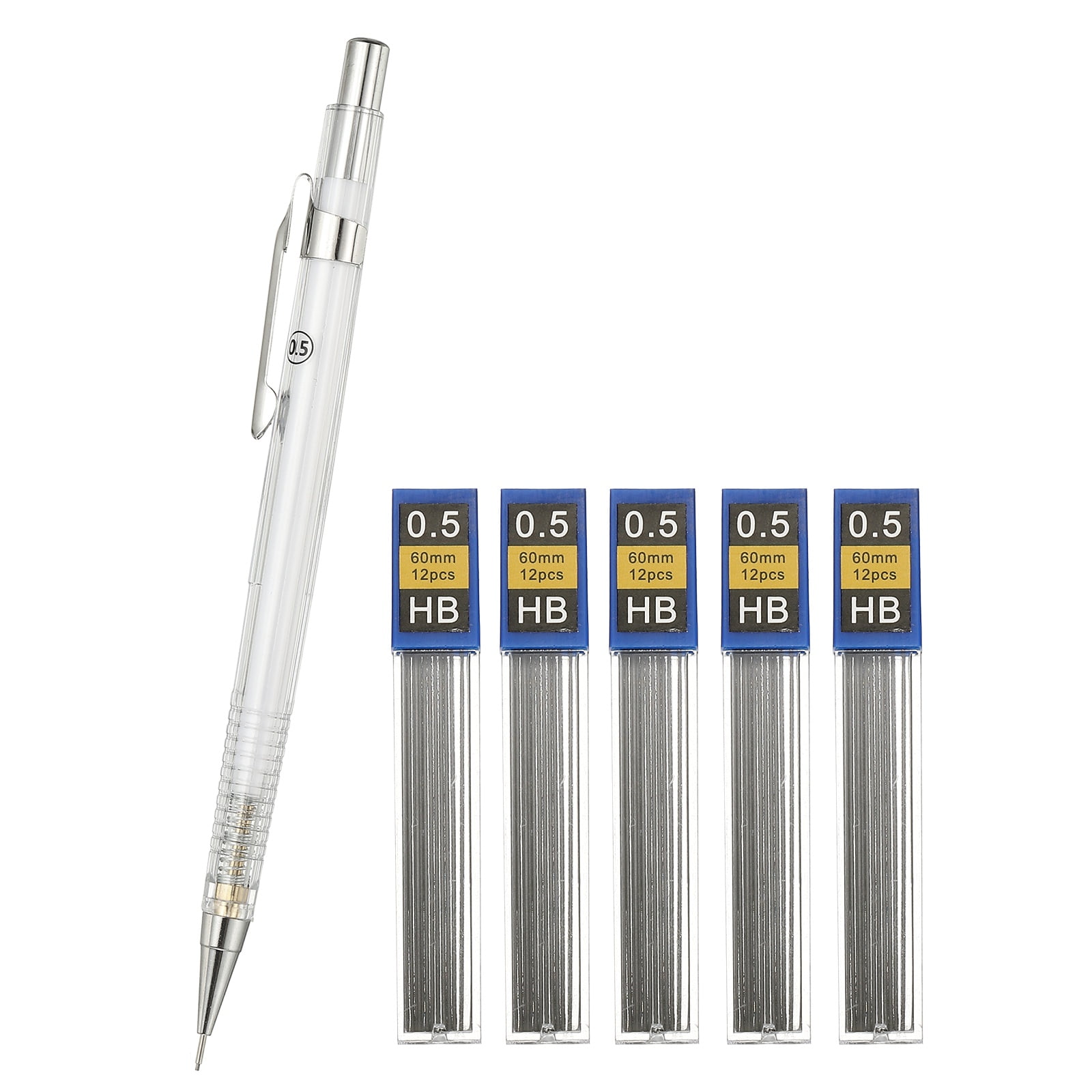 2Pcs 0.3 mm Mechanical Pencil with Refills, Plastic Drafting Pencil ...
