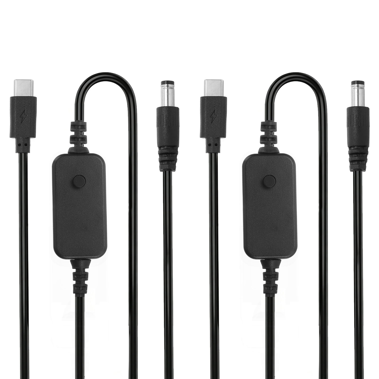 2Pcs 1.18m/3.9ft USB C to DC PD Adapter, 5V 9V 12V 15V 20V PD Trigger ...