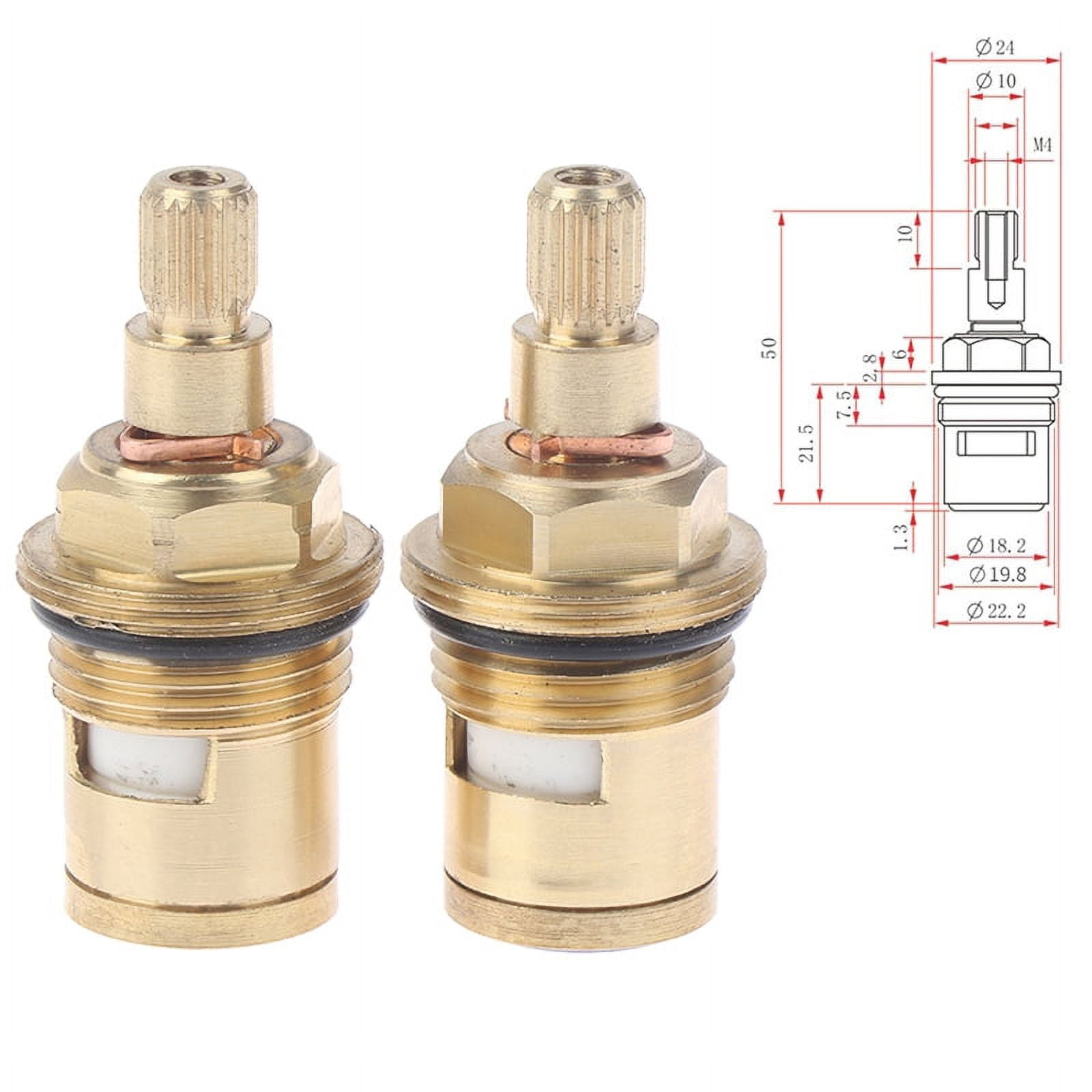2Pcs 1/2" Replace tap cartridge valve ceramic disc gland quarter turn ...