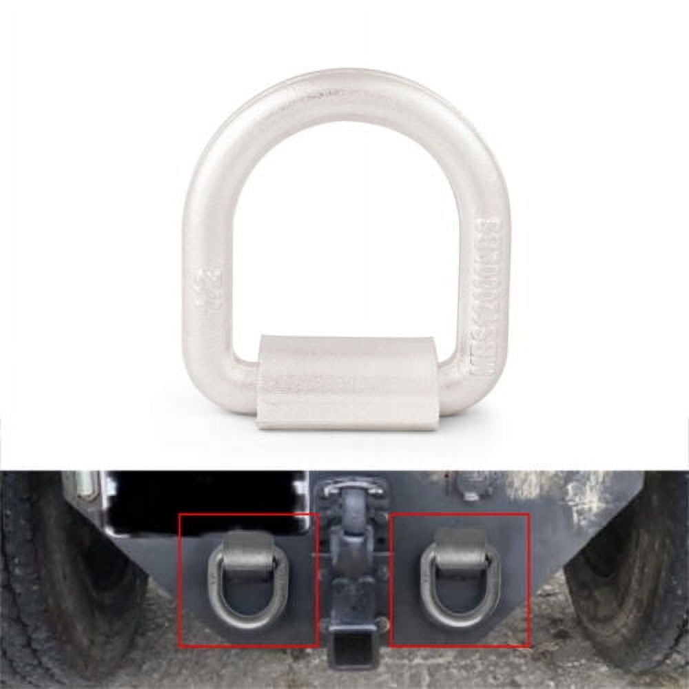2Pcs 1/2 inch Heavy Duty Weld-On Forged Steel D Ring Trailer Truck 12 ...