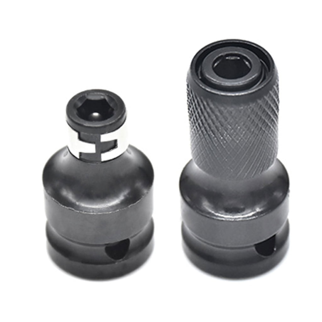 2Pcs 1/2Inch Square To 1/4Inch Hex Ratchet Socket Impact Wrench Socket ...